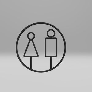 Toilet Sign, STL File, 3D Printing Files, Wall Art - Etsy