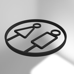 Toilet Sign, STL File, 3D Printing Files, Wall Art - Etsy