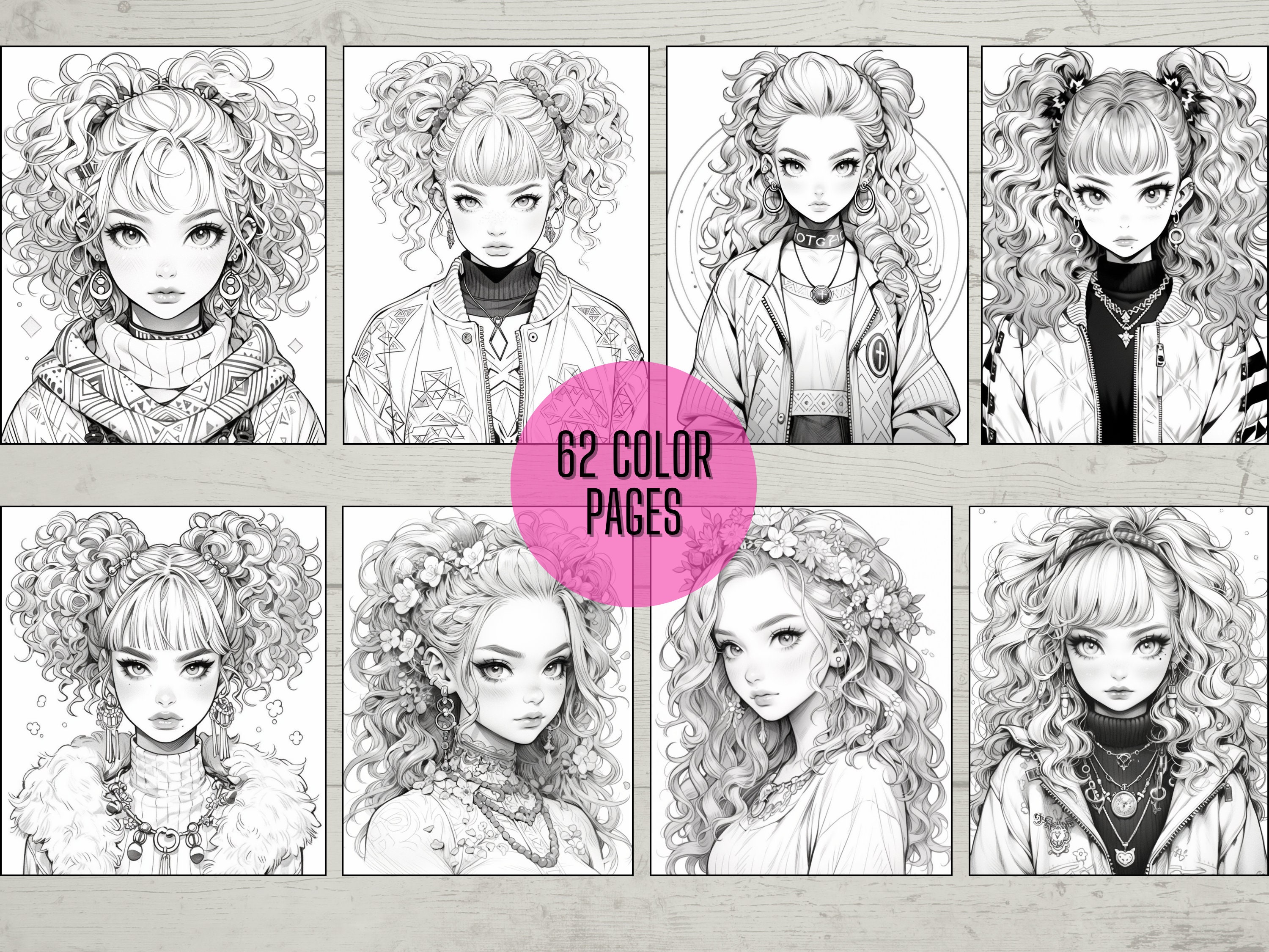 60 Anime Sassy Girls Coloring Book Page Cute Manga Fantasy Anime Coloring Pages Coloring