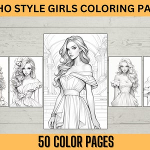 50 Boho Girl Coloring Pages for Adults, Beautiful Girl Coloring Page ...
