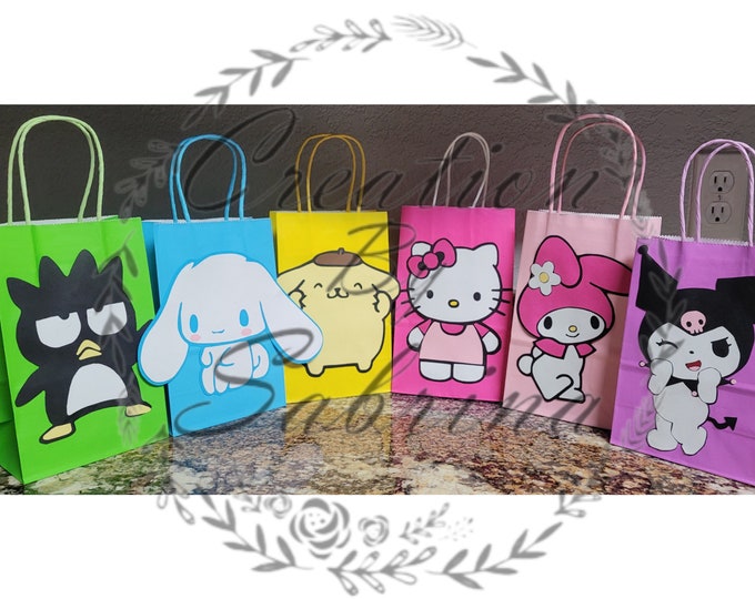 Personalized Hello Kitty Inspired Goodie Bags 8pk - Etsy