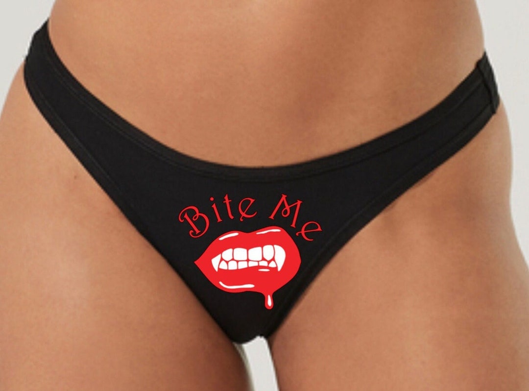 Halloween Themed Thong Panty Or Cheeky Booty Underwear Sexy Vampire