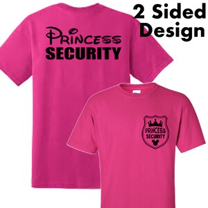 Princess Security Police Badge T-shirt Sweatshirt Hoodie, Theme Park ...