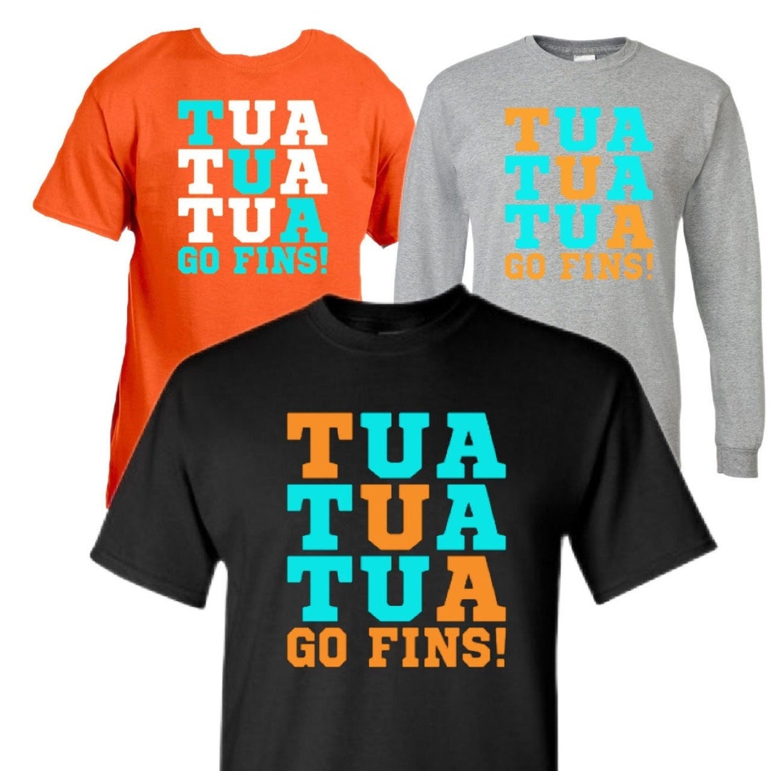 Miami Football Team T-shirt Sweatshirt Hoodie, Go Fins, Tua Tua Tua - Etsy