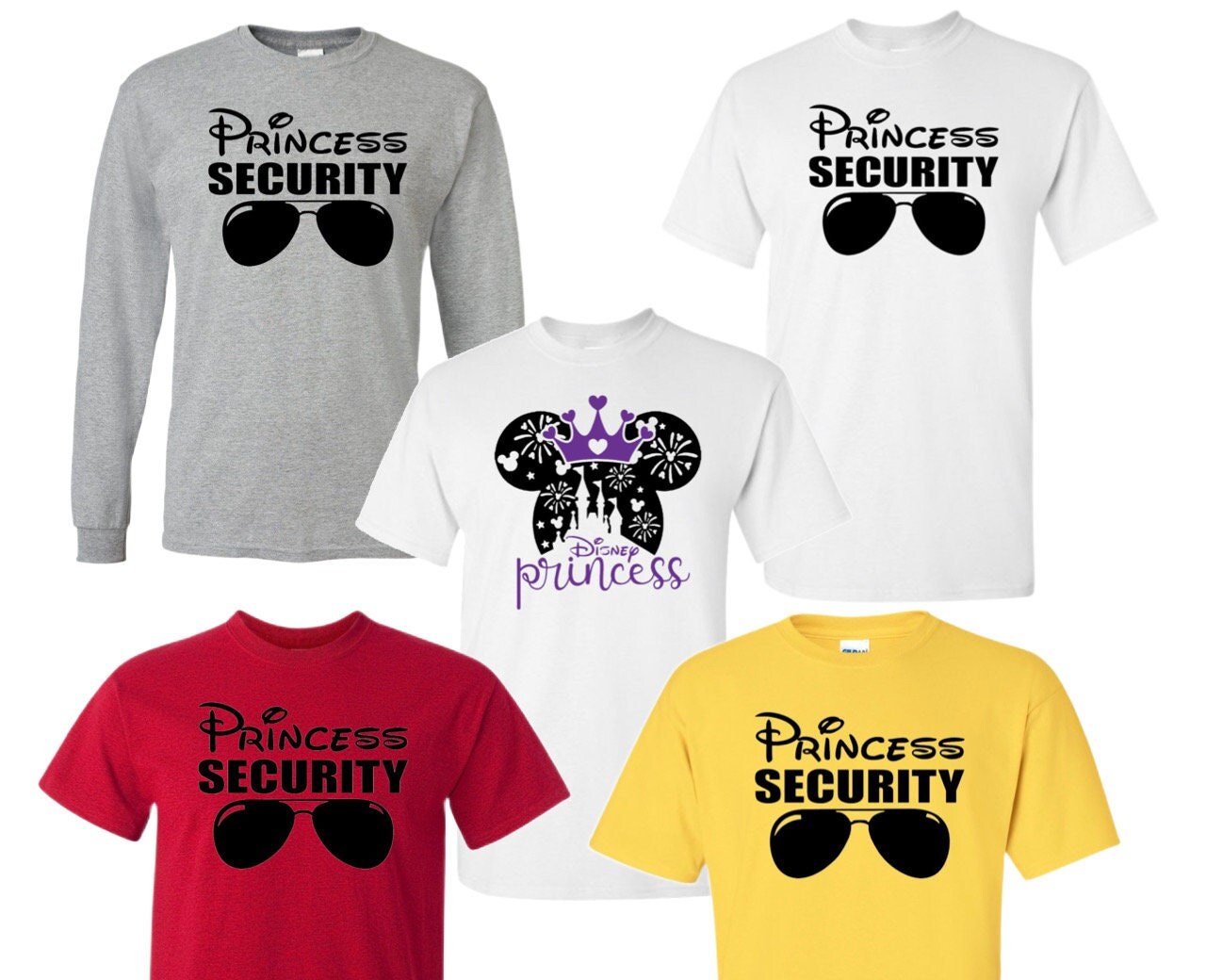 Disney Princess Security T-shirt Sweatshirt Hoodie Theme Park - Etsy