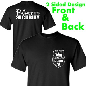 Princess Security Police Badge T-shirt Sweatshirt Hoodie, Theme Park ...