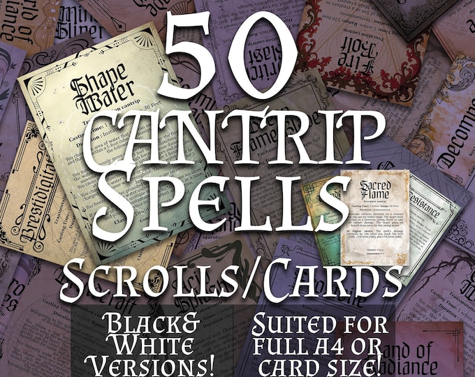 Dnd Spell Scroll Print - Etsy UK