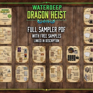 Waterdeep Dragon Heist D&D Handouts: 140+ Printable Immersive Letters ...