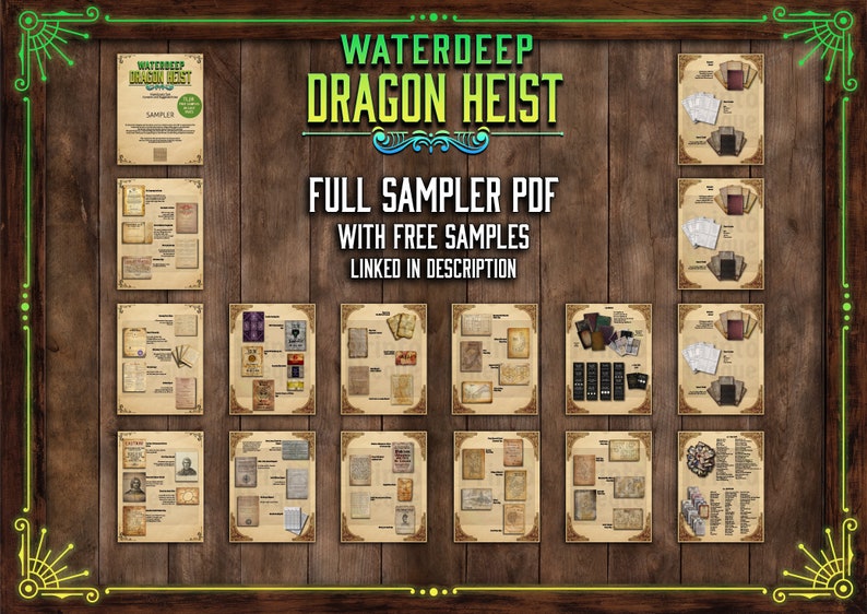 Waterdeep Dragon Heist D&D Handouts: 140+ Printable Immersive Letters ...