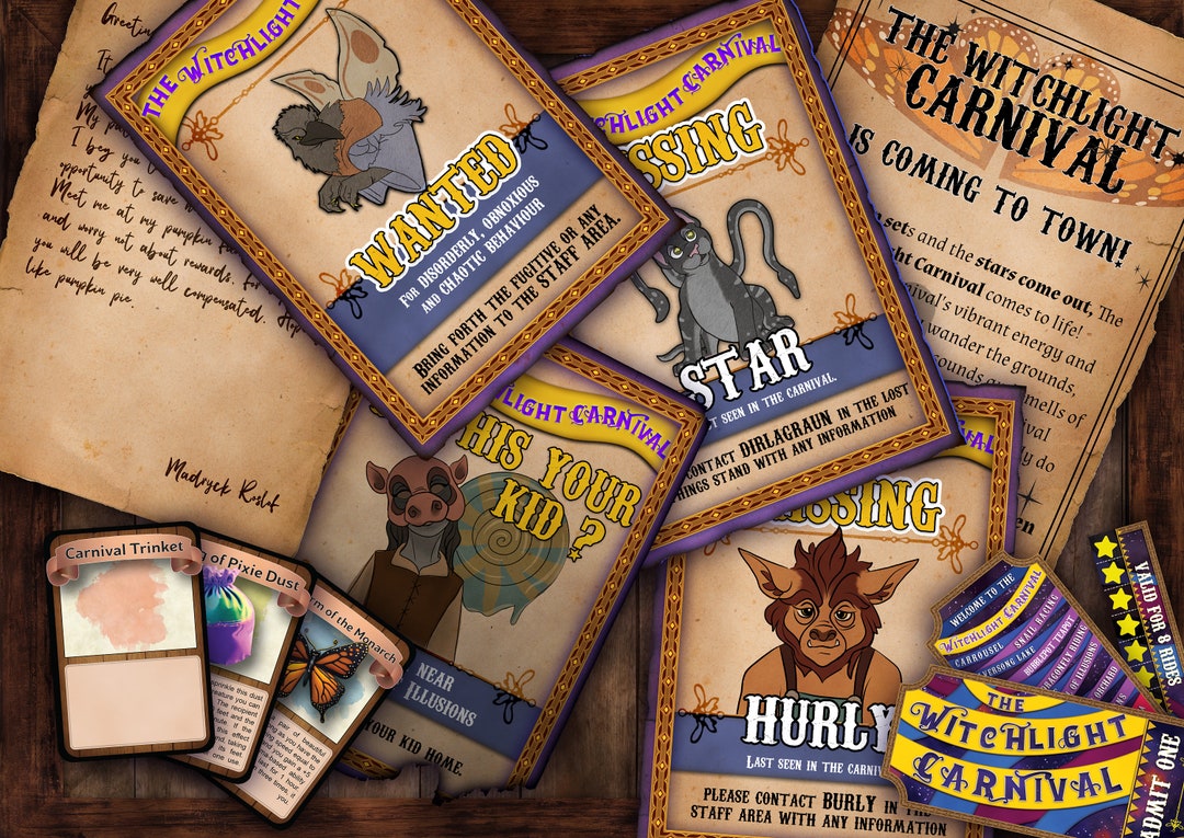 Witchlight Carnival Handouts: D&D Chapter 01 Printable Assets (digital ...