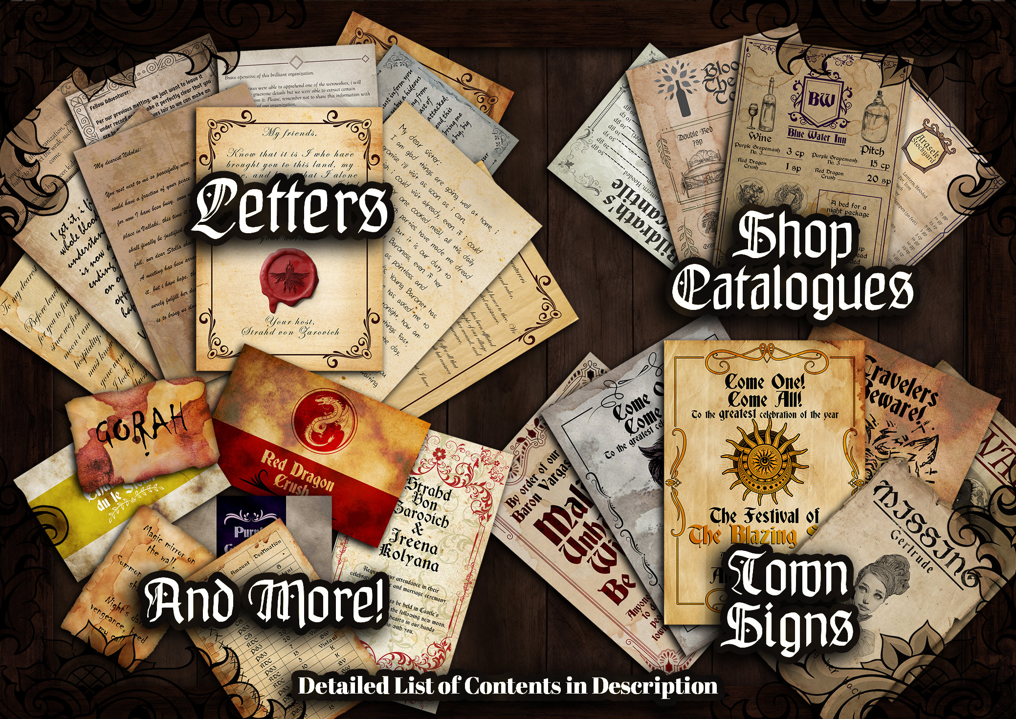 Curse of Strahd 140 D&D Handouts and Assets Bundle Dnd Dungeons and ...