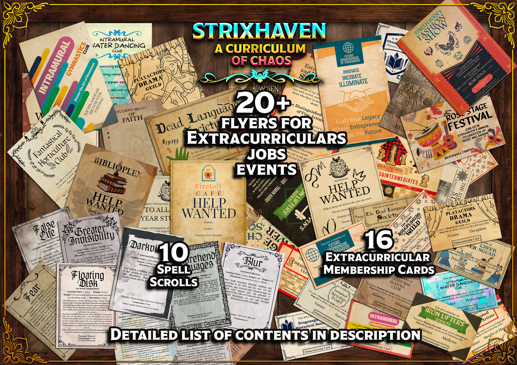 Strixhaven D&D Handouts: 100+ Printable Immersive Letters, Scrolls and ...