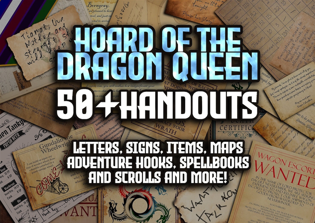 Hoard of the Dragon Queen 50 + D&D Handouts and Assets Bundle - Dnd ...