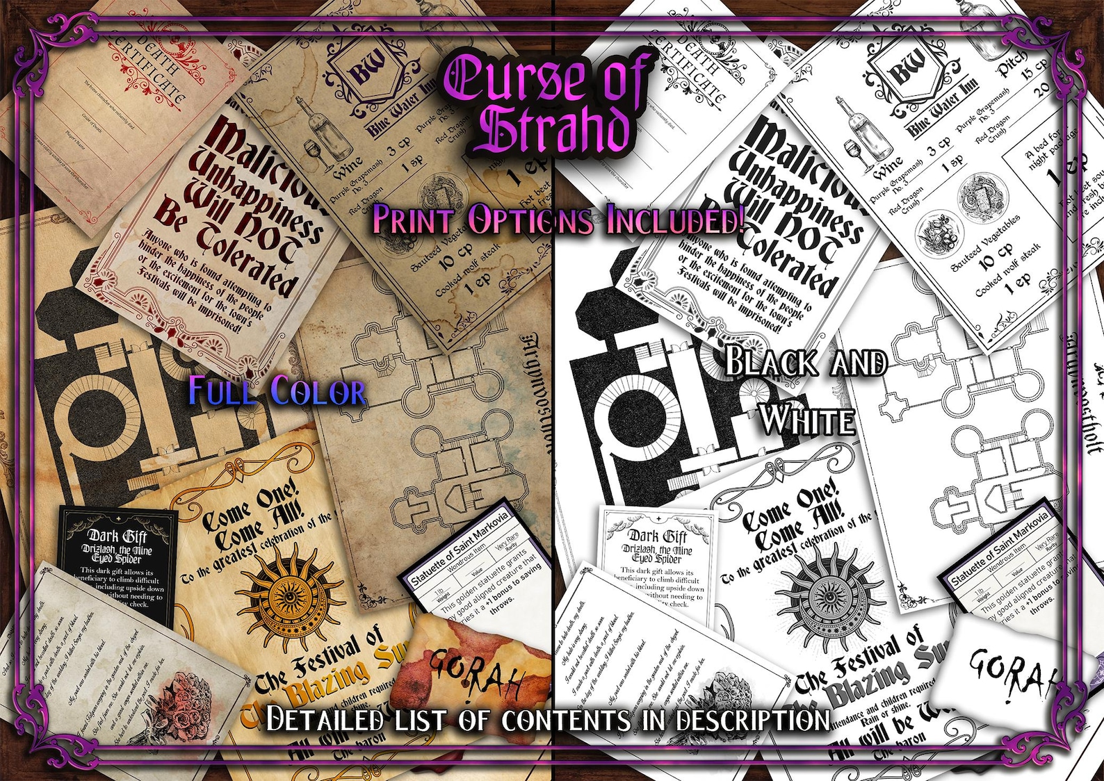 Curse of Strahd D&D Handouts: 140+ Printable Immersive Letters, Scrolls ...