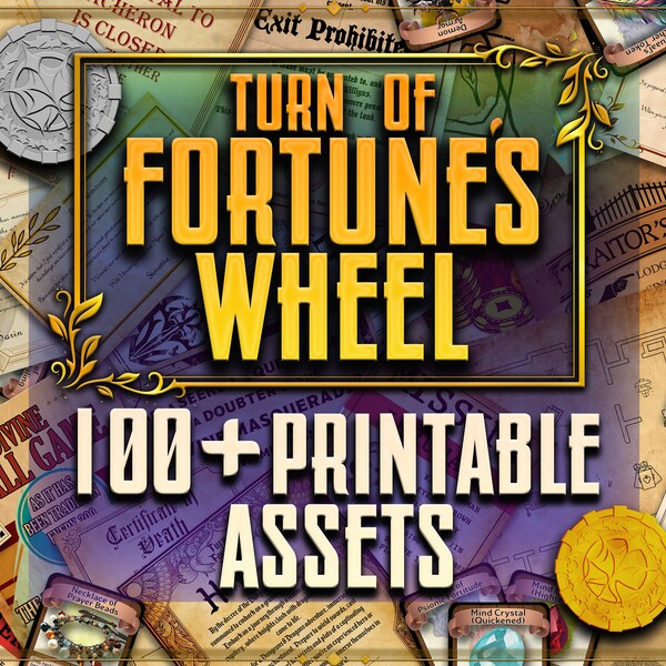 Printable Wheel of Fortune - Etsy