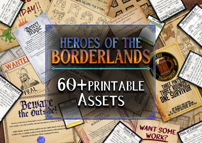 Heroes of the Borderlands D&D Handouts: 60+ Printable Immersive Letters ...