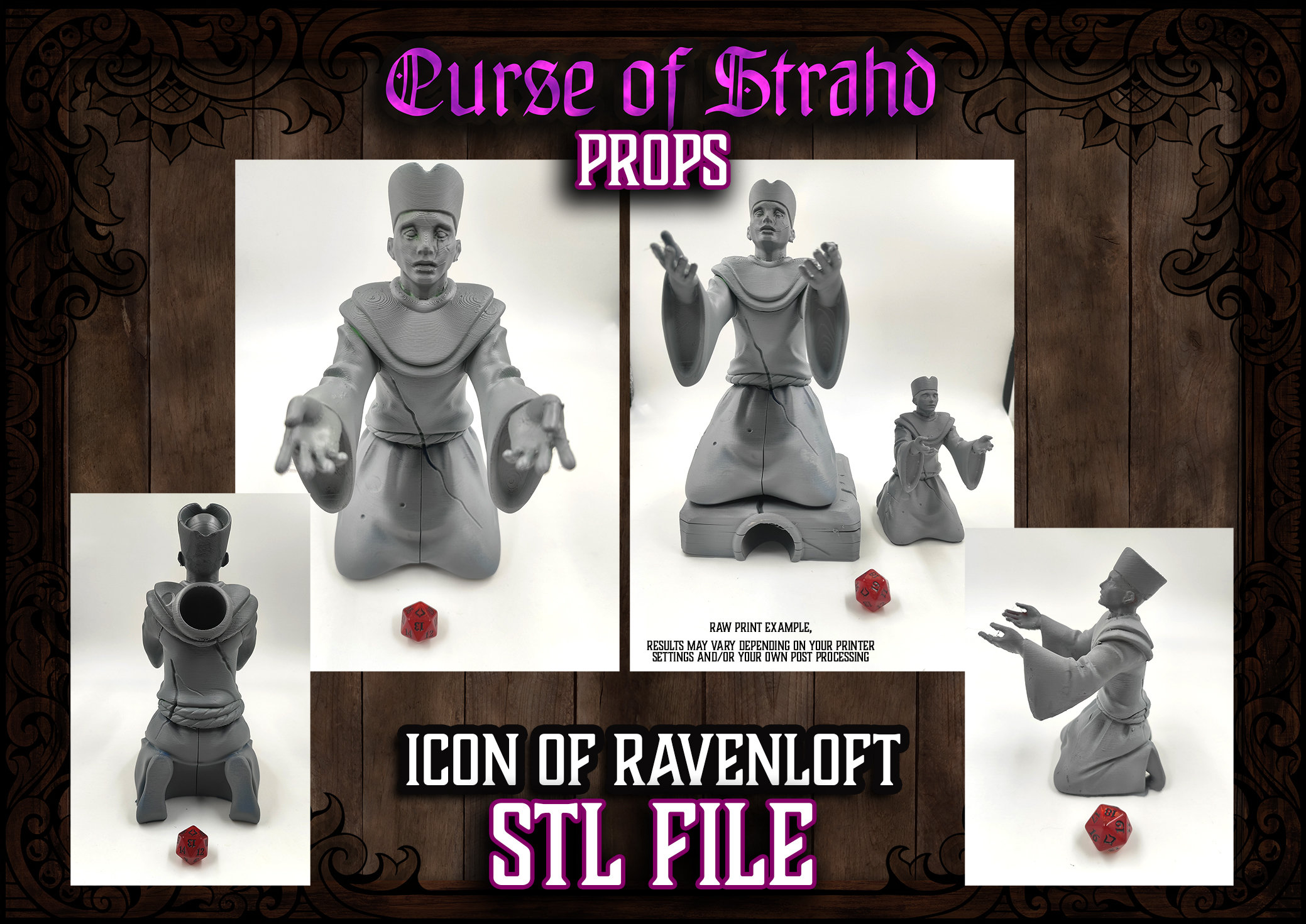 Curse of Strahd 3D Printable Prop - Icon of Ravenloft - Dice Tower ...