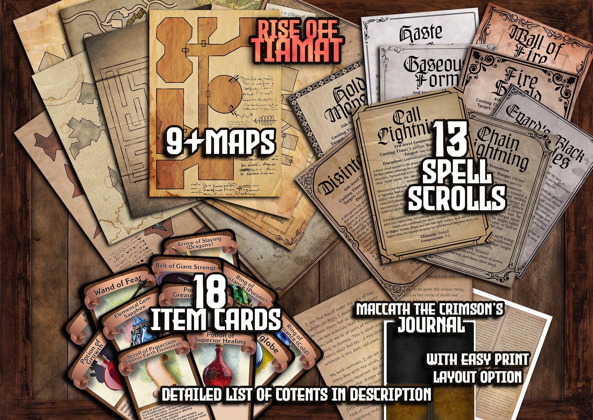 Rise of Tiamat 40 + D&D Handouts and Assets Bundle - Dnd - Dungeons and ...