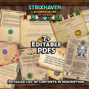 Strixhaven D&D Handouts: 100+ Printable Immersive Letters, Scrolls and ...