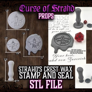 Curse of Strahd Wax Seal Stamp: Barovian Coins, Dnd Prop (STL FILES ...