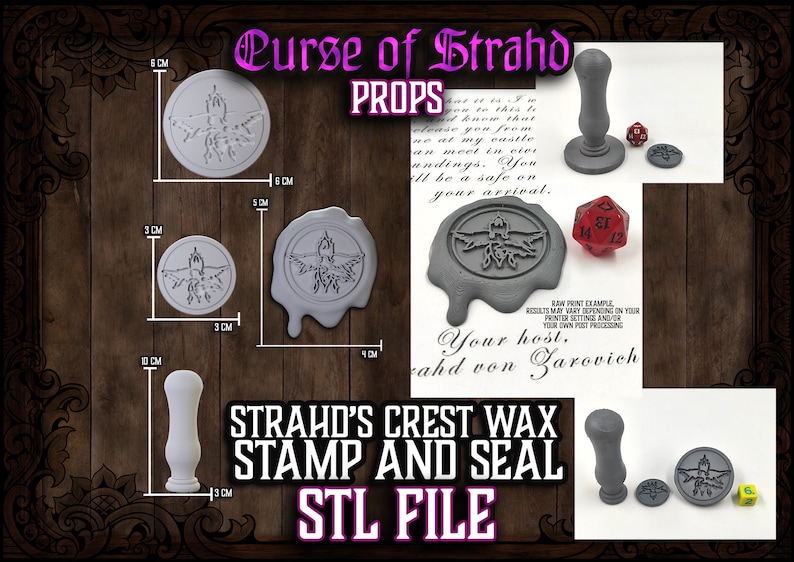 Curse of Strahd Wax Seal Stamp: Barovian Coins, Dnd Prop (STL FILES ...