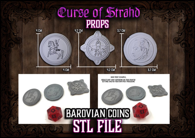 Curse of Strahd Coins: Barovian Currency 3D Printable STL Files - Etsy