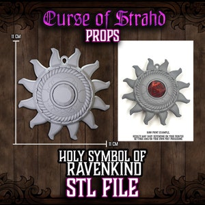 Curse of Strahd 3D Printable Props Set: Sunsword, Ravenkind Symbol (STL ...
