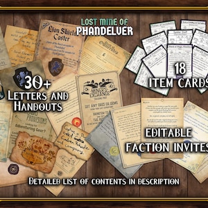 Lost Mine of Phandelver D&D Handouts: 60+ Printable Immersive Letters ...