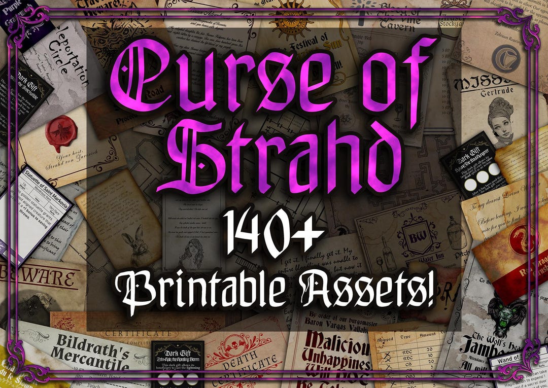 Curse of Strahd D&D Handouts: 140+ Printable Immersive Letters, Scrolls ...