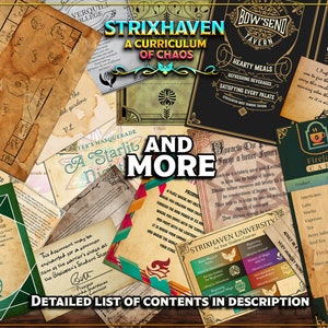 Strixhaven D&D Handouts: 100+ Printable Immersive Letters, Scrolls and ...