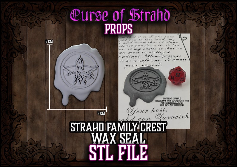 Curse of Strahd 3D Printable Props Set: Sunsword, Ravenkind Symbol (STL ...