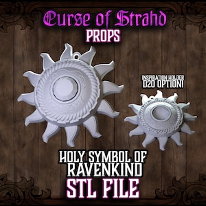 Curse of Strahd 3D Printable Prop Holy Symbol of Ravenkind STL FILES ...