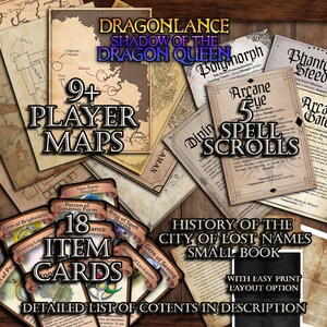 Dragonlance Shadow of the Dragon Queen 70 D&D Handouts and Assets ...