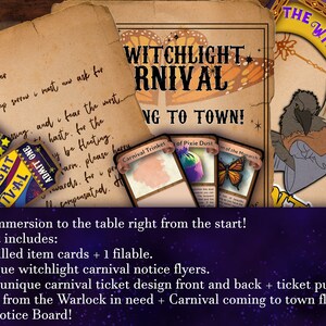 Witchlight Carnival Handouts: D&D Chapter 01 Printable Assets (digital ...