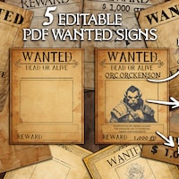 Wanted Poster - Etsy