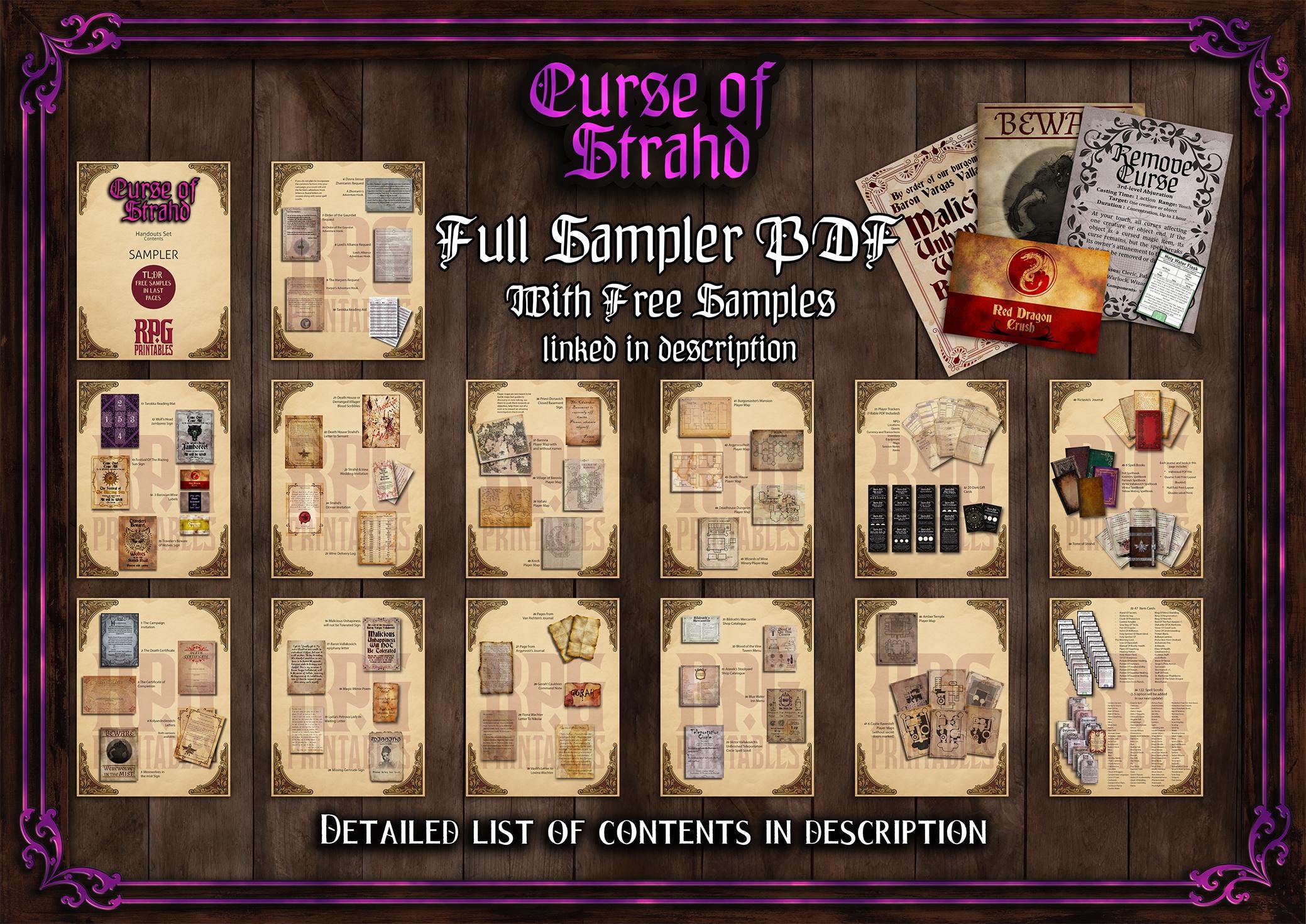 Curse of Strahd D&D Handouts: 140+ Printable Immersive Letters, Scrolls ...