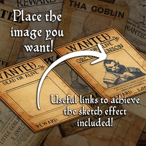 Editable Wanted Sign, PDF Roleplaying Template (digital Download) - Etsy