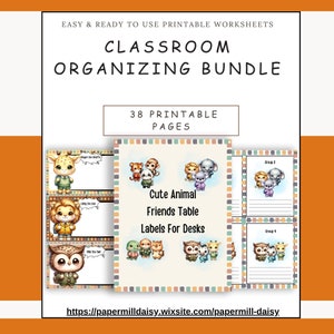 Classroom Organizing Bundle, Desk Labels, Table and Group Labels, Class ...