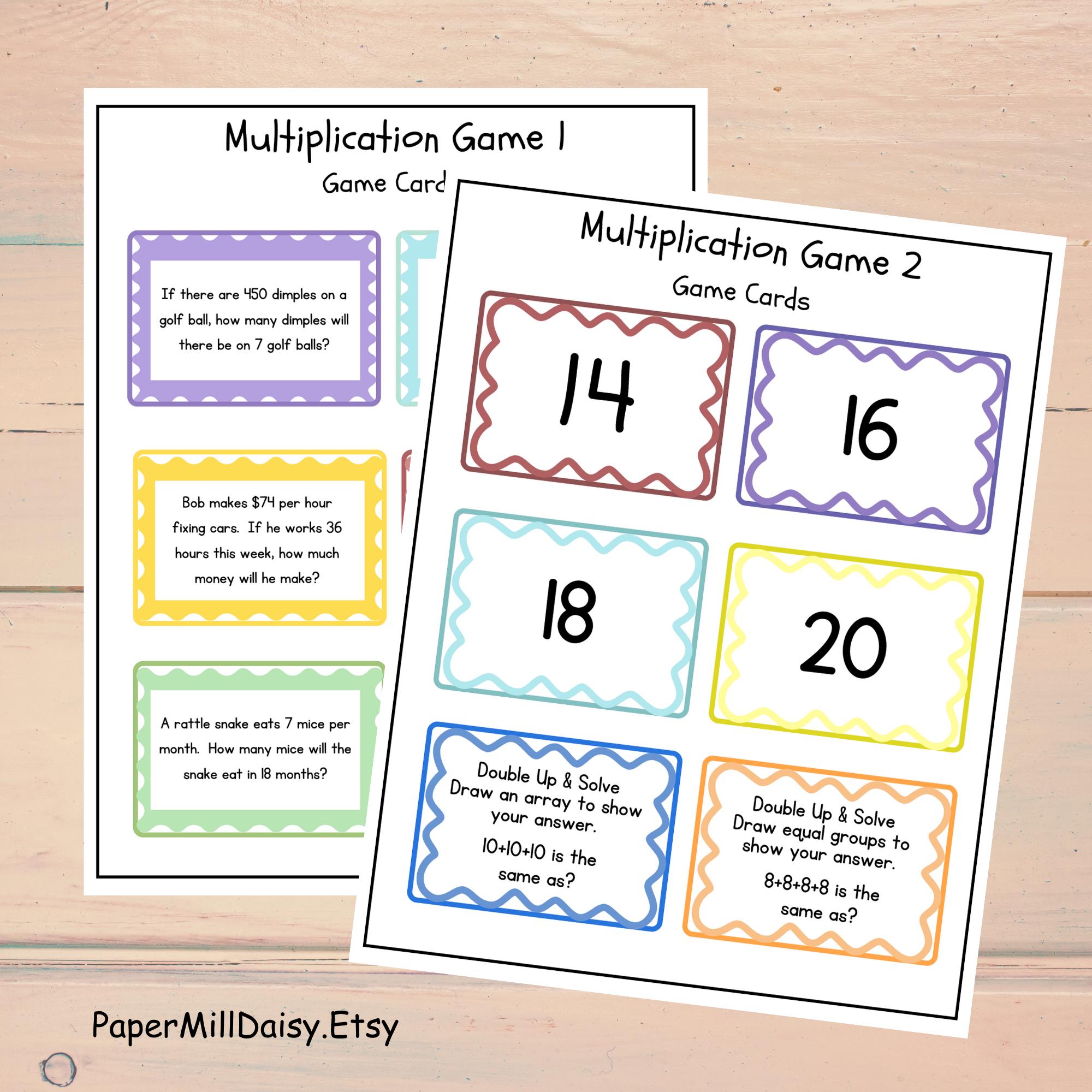 Printable Multiplication Games for Kids, Multiplication Facts, Times ...