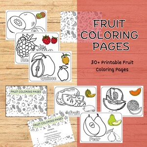 Fruit Coloring Pages, Coloring for Mindfulness, Teacher Resources, Kids ...