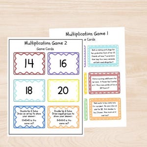 Fun Multiplication Board Games for Kids, Printable Math Game ...