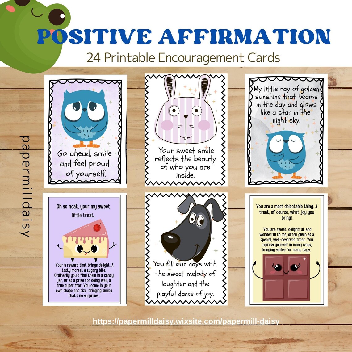 Positive Affirmation Cards for Kids - 24 Printable Affirmation Cards ...