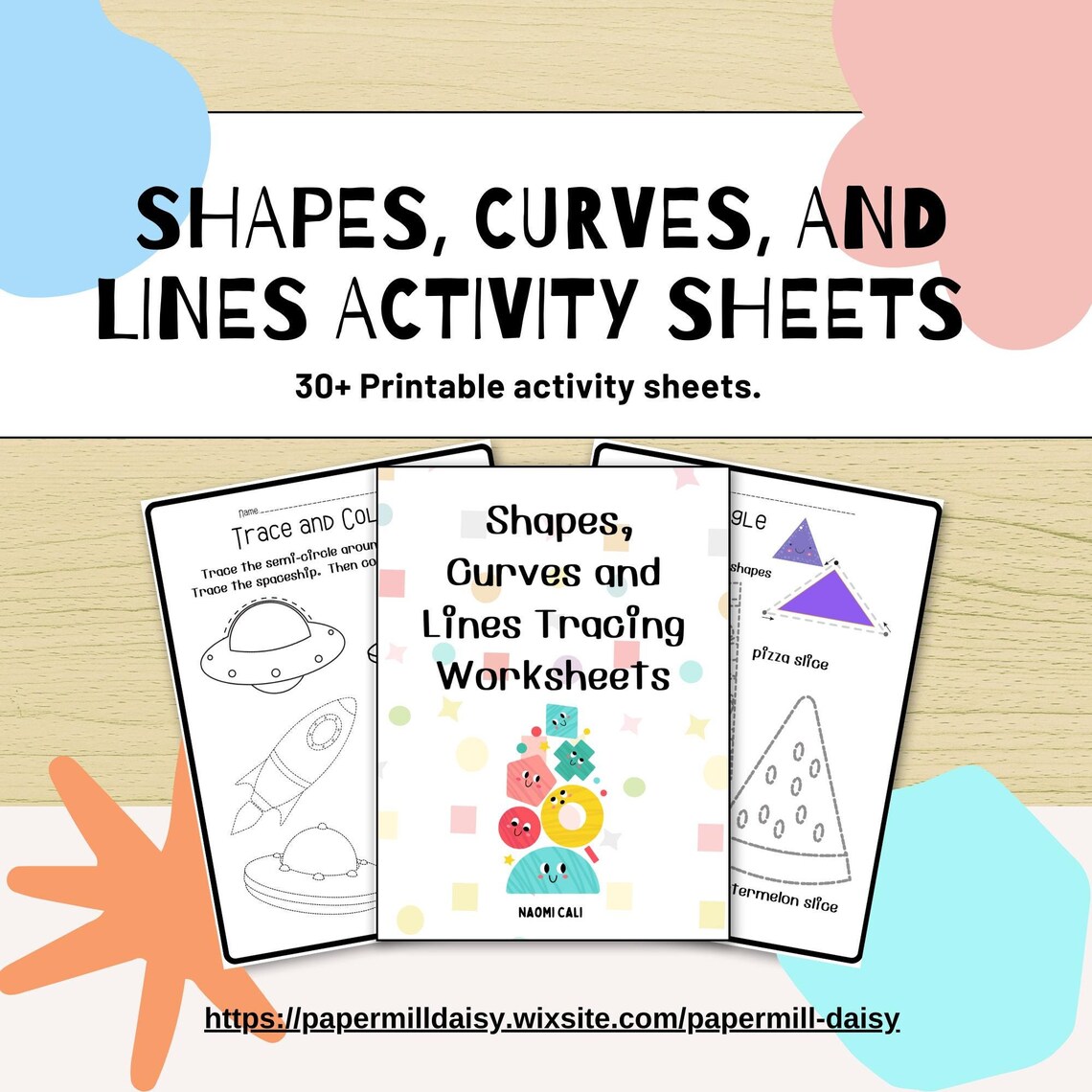 Basic Shape Tracing, Preschool Shape Tracing, Kindergarten Shapes ...