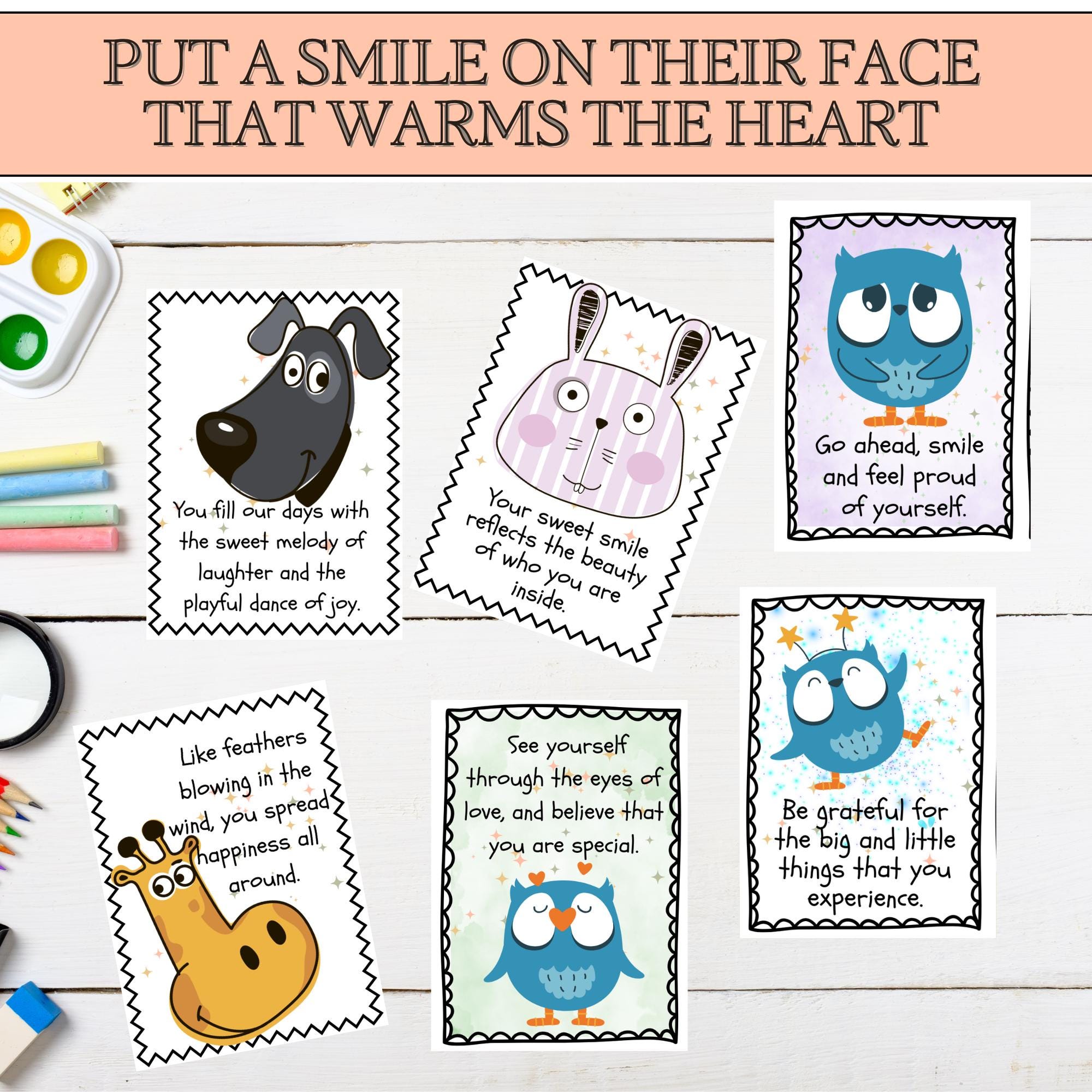 Positive Affirmation Cards for Kids - 24 Printable Affirmation Cards ...