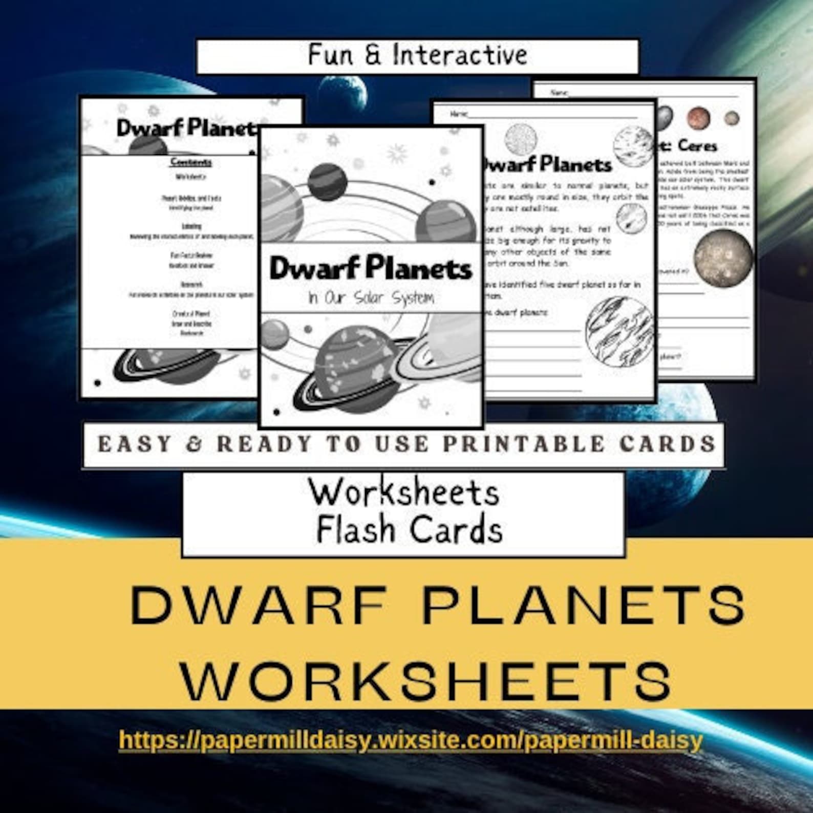 Science Worksheets Dwarf Planets. Learn About Our Solar System ...