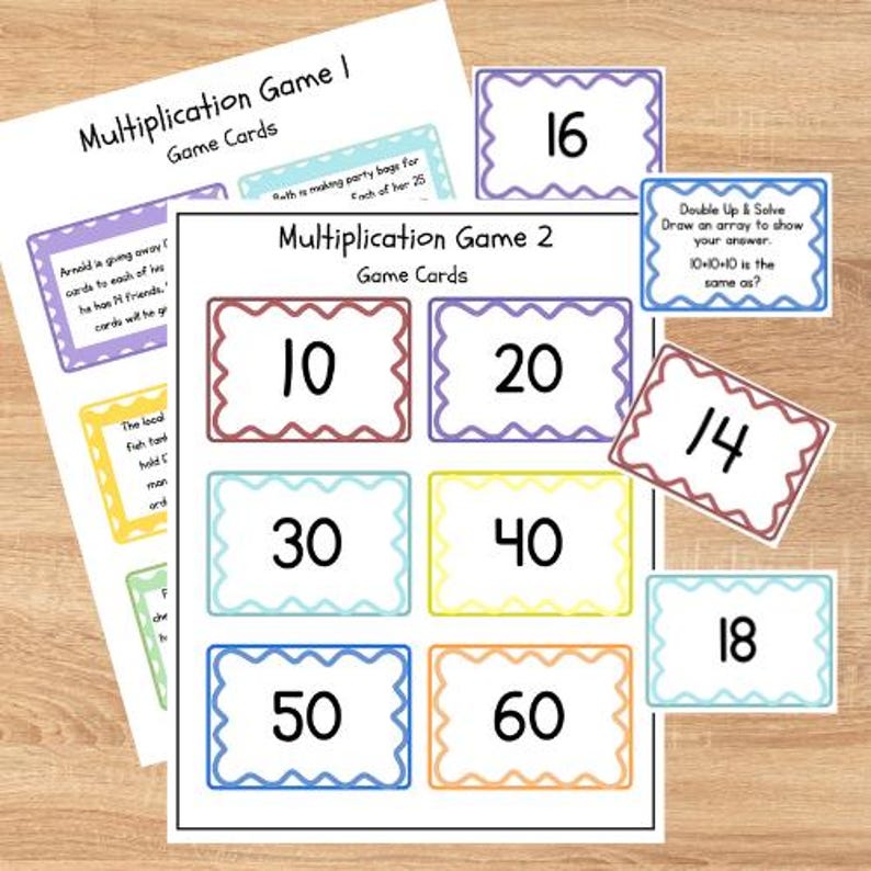 Math Learning Game, Multiplication Games for Kids, Printable Math Games ...