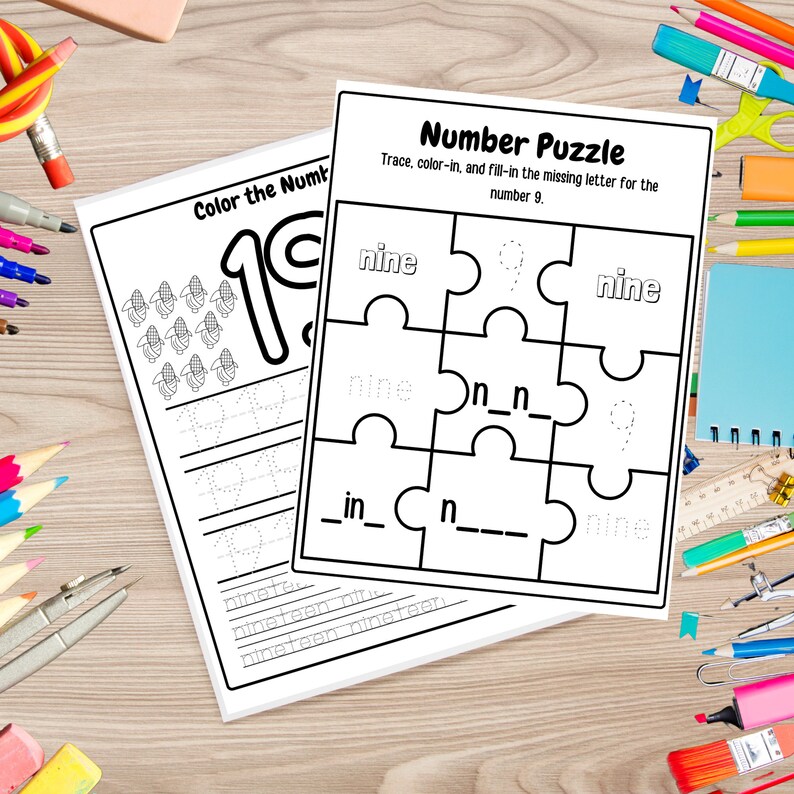 Number Tracing Worksheets, Basic Number Skills, Preschool Tracing ...