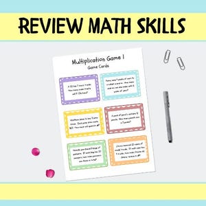 Fun Multiplication Board Games for Kids, Printable Math Game ...