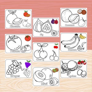 Fruit Coloring Pages, Coloring for Mindfulness, Teacher Resources, Kids ...