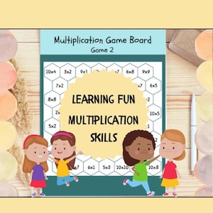 Fun Multiplication Board Games for Kids, Printable Math Game ...